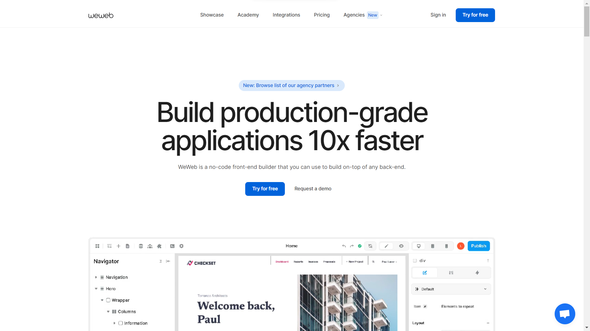 WeWeb - Herramienta no-code de Constructores de Apps